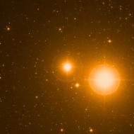 Mizar and Alcor in the bend of the Big Dipper
