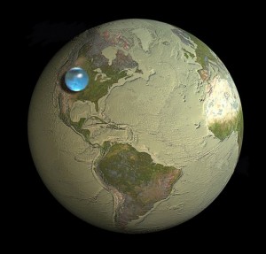 How big would a sphere of all Earth's water be? | Earth | EarthSky