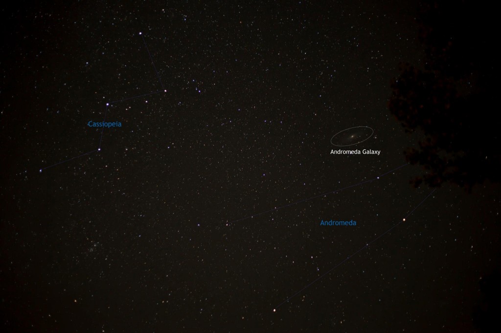Use Cassiopeia to find Andromeda galaxy | Sky Archive | EarthSky