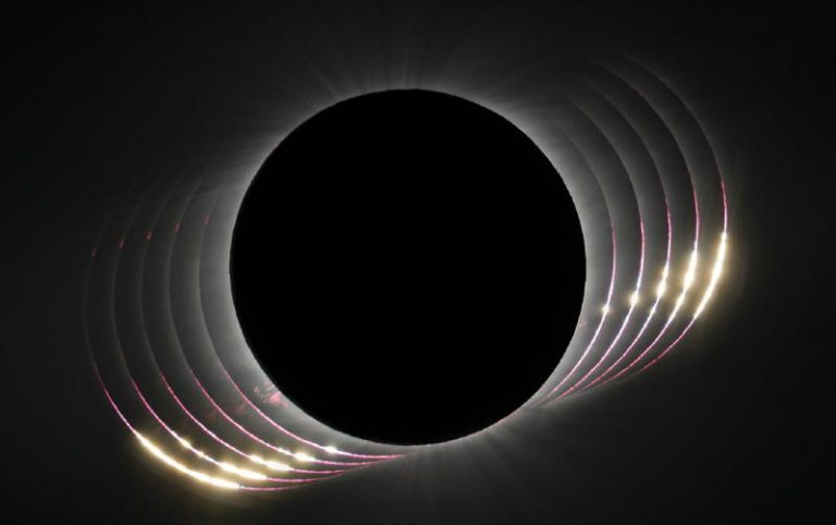 Baily’s beads seen during a solar eclipse today in 1836