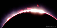 EarthSky | Baily’s beads seen during a solar eclipse
