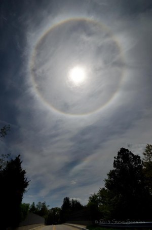 Sun halo over U.S. East Coast on EarthSky | Today's Image | EarthSky
