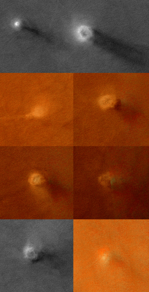 Family portrait of 8 Mars dust devils | Science Wire | EarthSky