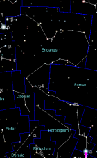Achernar is the End of the River of Eridanus constellation
