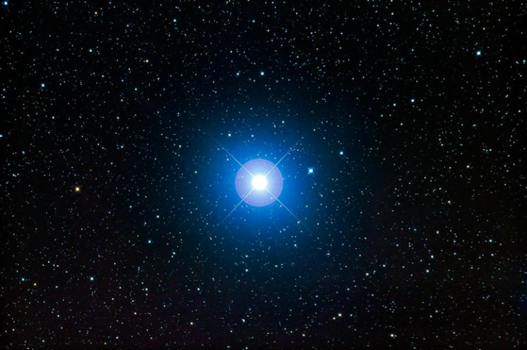 Blue-white Rigel is Orion’s brightest star