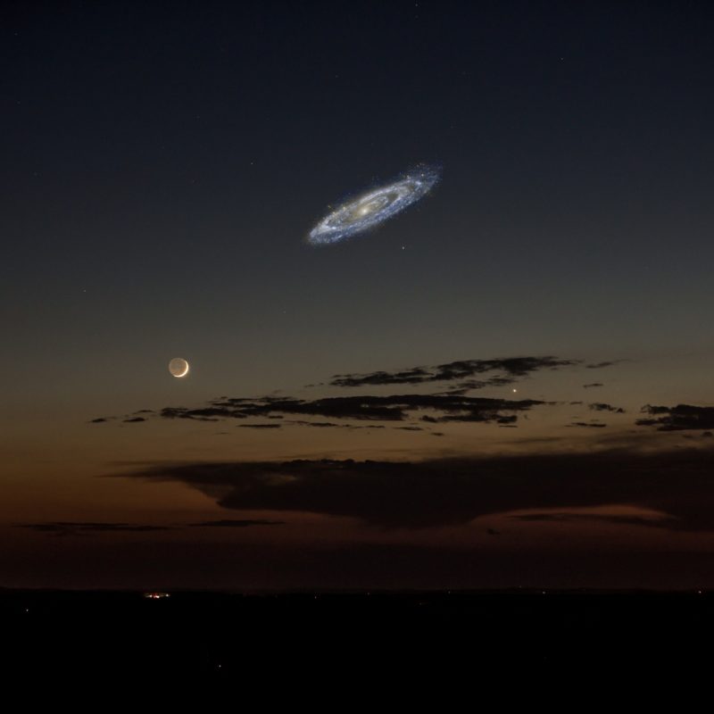 Andromeda Galaxies From Earth Background Andromeda Galaxies From Earth Background