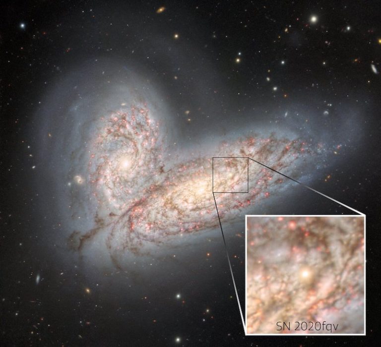 Wow! See a galactic collision in stunning detail
