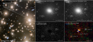 One supernova at 3 different times in cosmic history
