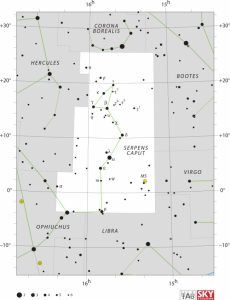 Serpens the Snake, the only constellation cut in 2