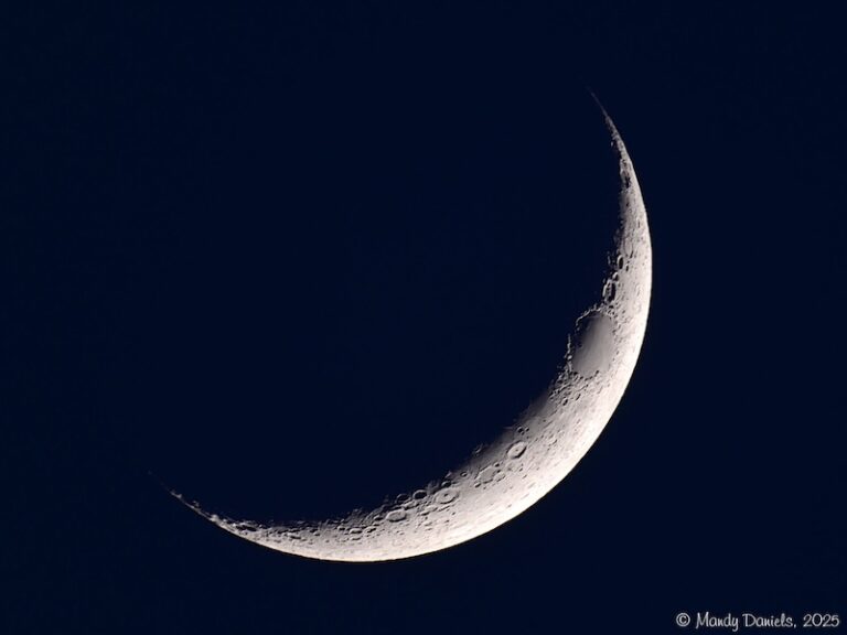 What is a waxing crescent moon?
