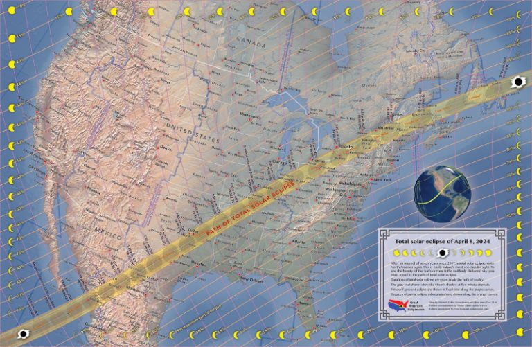 Total solar eclipse of April 8, 2024. Experience it here!