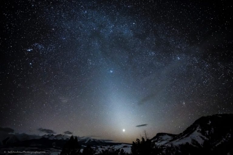 See the zodiacal light in dark skies around the March equinox