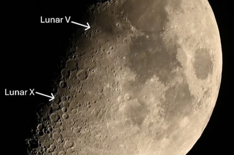 First quarter moon appears half-illuminated