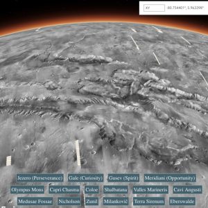 Navigate a new Mars map of craters and volcanoes