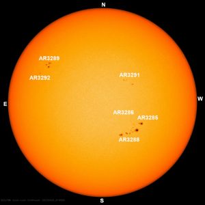 Sun activity archive for April 2023