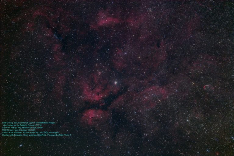Cygnus the Swan flies along the Milky Way
