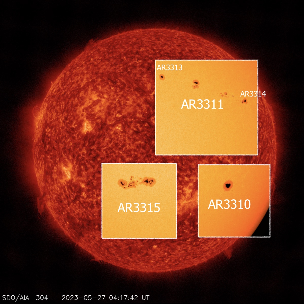 Sun activity archive for May 2023