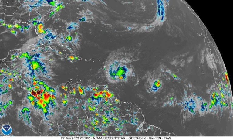 Atlantic tropical storms Bret and Cindy