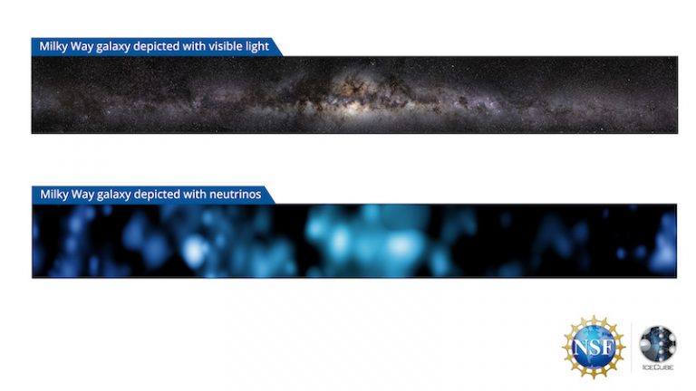 Milky Way shines in new ‘ghost particle’ neutrino image