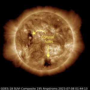 Sun activity archive for July 2023