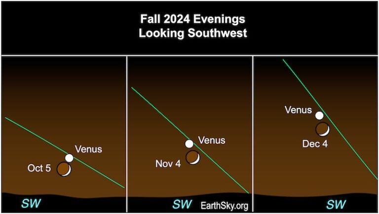 What’s that bright star by the moon? It’s Venus!