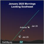 Visible planets and night sky guide for January