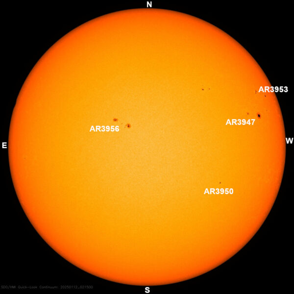 Sun activity archive for January 2025