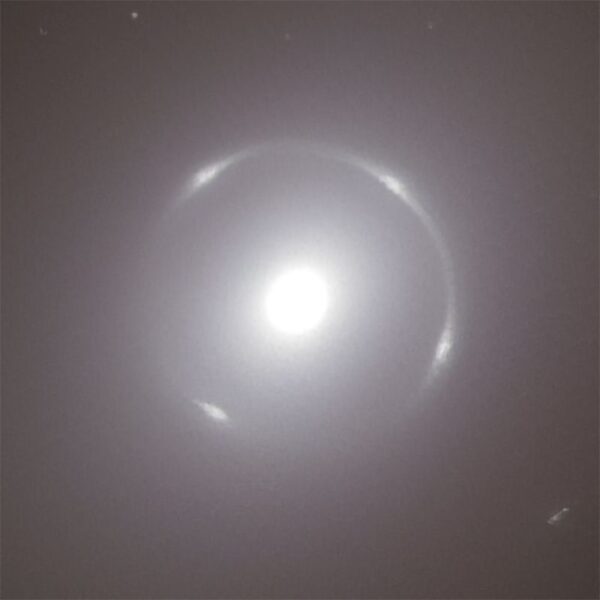 Einstein ring spotted around a nearby galaxy