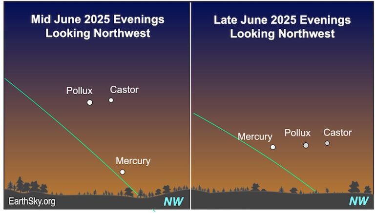Visible planets and night sky guide for June