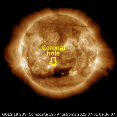 Sun activity archive for July 2025