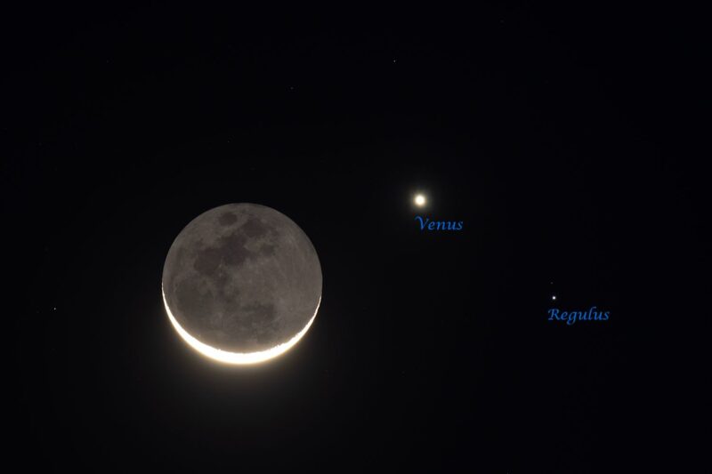 Stunning moon, Venus and Regulus conjunction pics