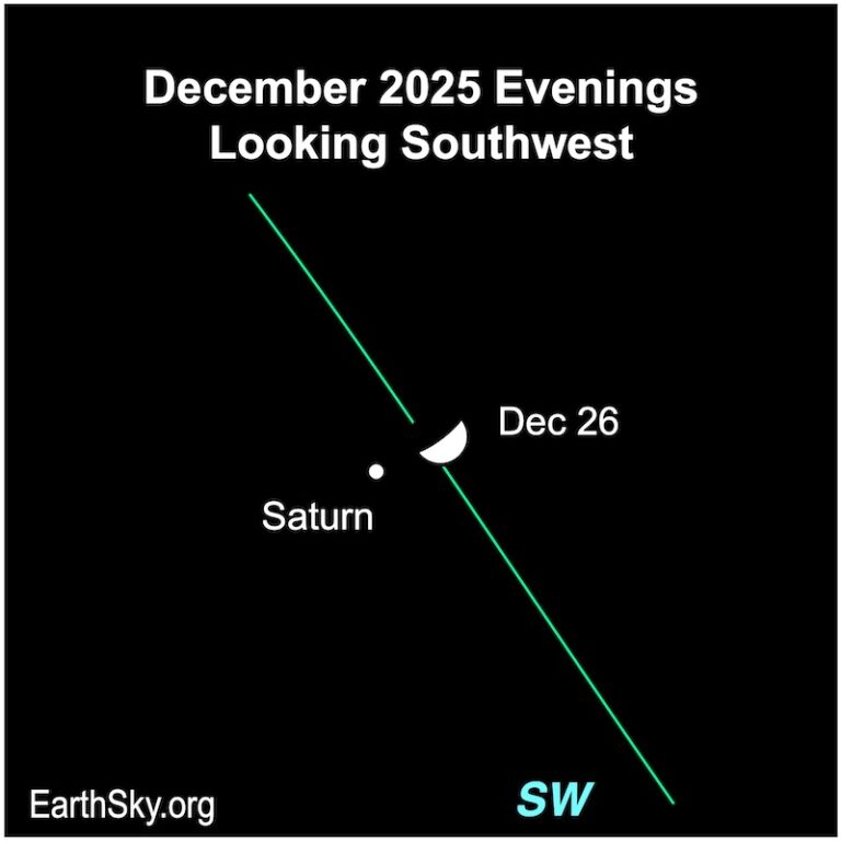 Visible planets and night sky guide for December and January