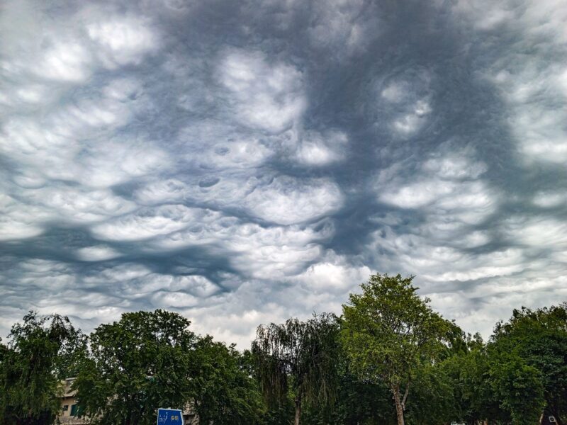 Asperitas clouds look like undulating waves from below