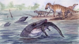 These giant sea reptiles lived in freshwater rivers, too