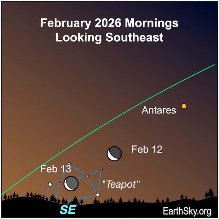 Visible planets and night sky guide for February