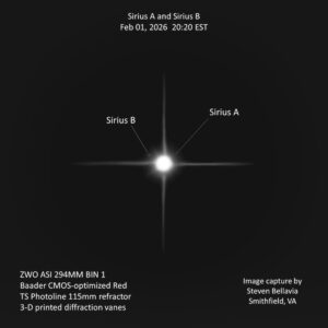 See Sirius, the brightest star in the night sky